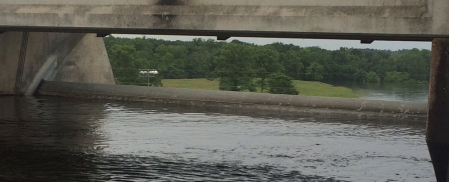 photograph shows the limited freeboard at normal lake level - San ...