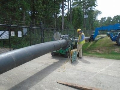 Connecting bypass pipe - San Jacinto River Authority