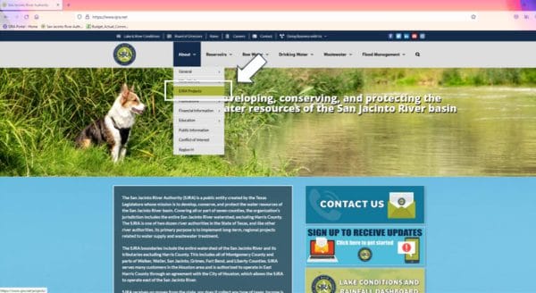 SJRA Wide Viewer - San Jacinto River Authority