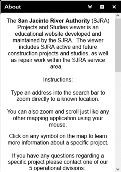 SJRA Wide Viewer - San Jacinto River Authority