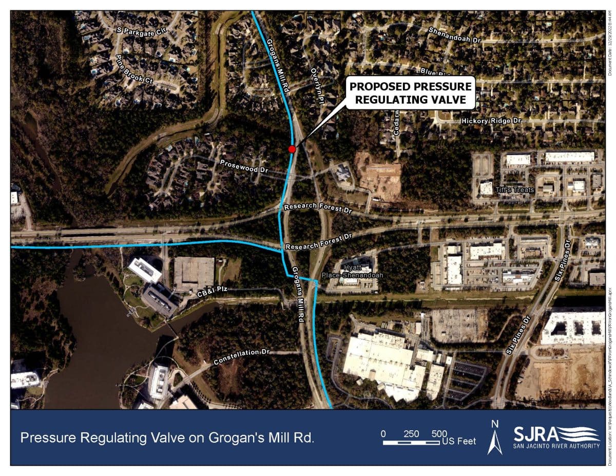 Pressure Regulating Valve on Grogan's Mill Road - San Jacinto River ...
